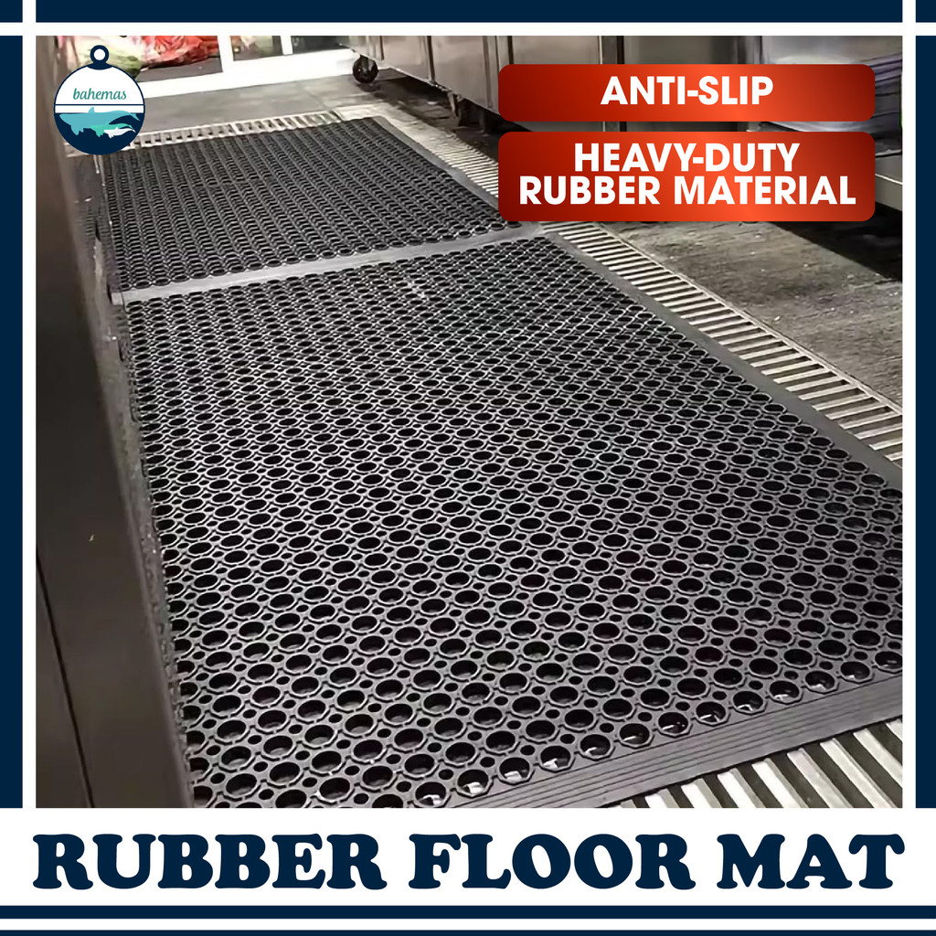Thick Rubber Kitchen Floor Mat Anti Slip Heavy Duty Anti Grease Kitchen ...