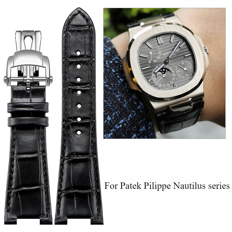 Genuine Leather Original Watch Strap for Patek Philippe Nautilus Series ...