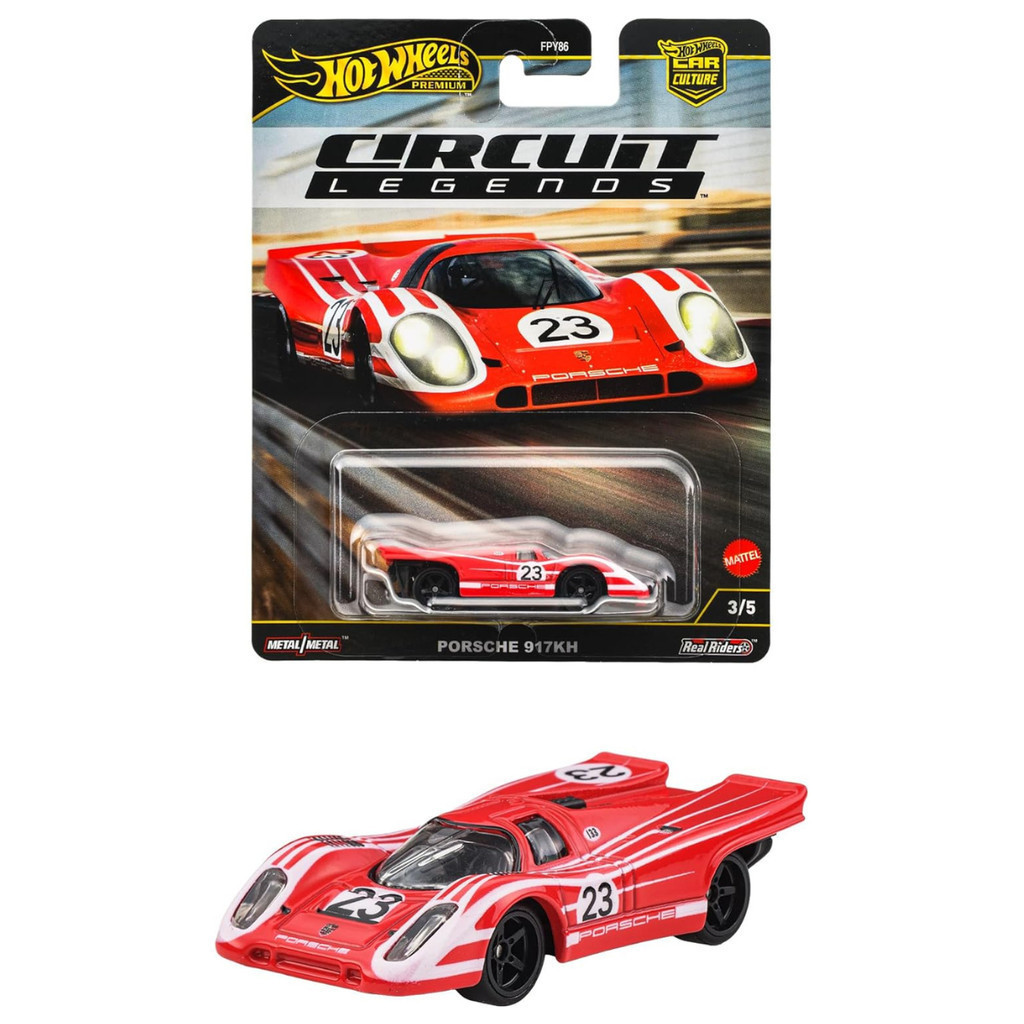 MERAH Hot Wheels Premium Porsche 917KH Circuit Legends Red Racing ...