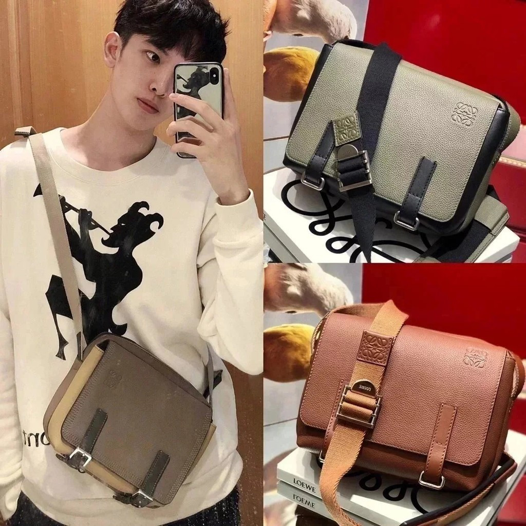 LOEWE LOEWE Grain Surface Cowhide XS Flap Messenger Bag Shoulder ...