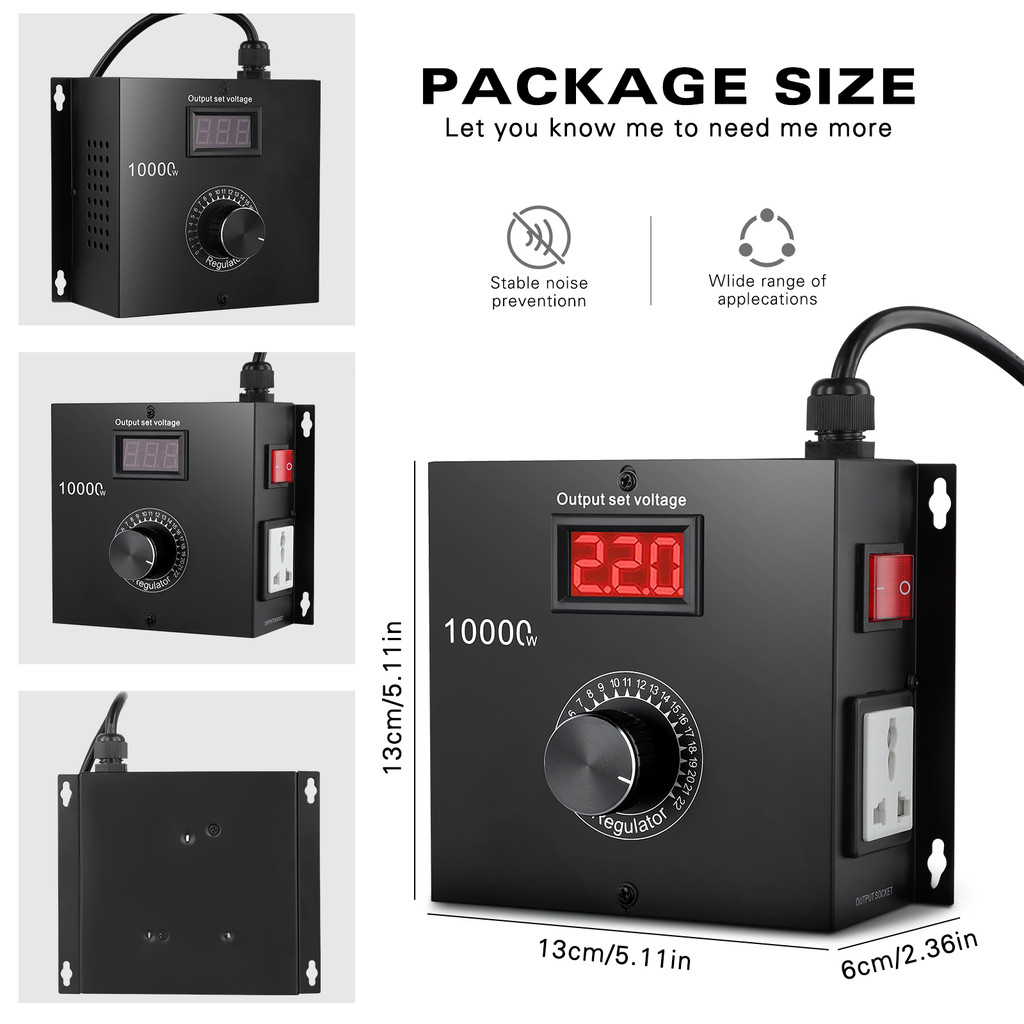 【In Stock】 10000W SCR Electronic Voltage Regulator, High-Power AC 0V ...