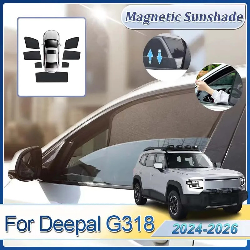 For Deepal G318 Accessories 2024 2025 2026 Magnetic Sunshields Visor Net Mesh Parasol Side ...