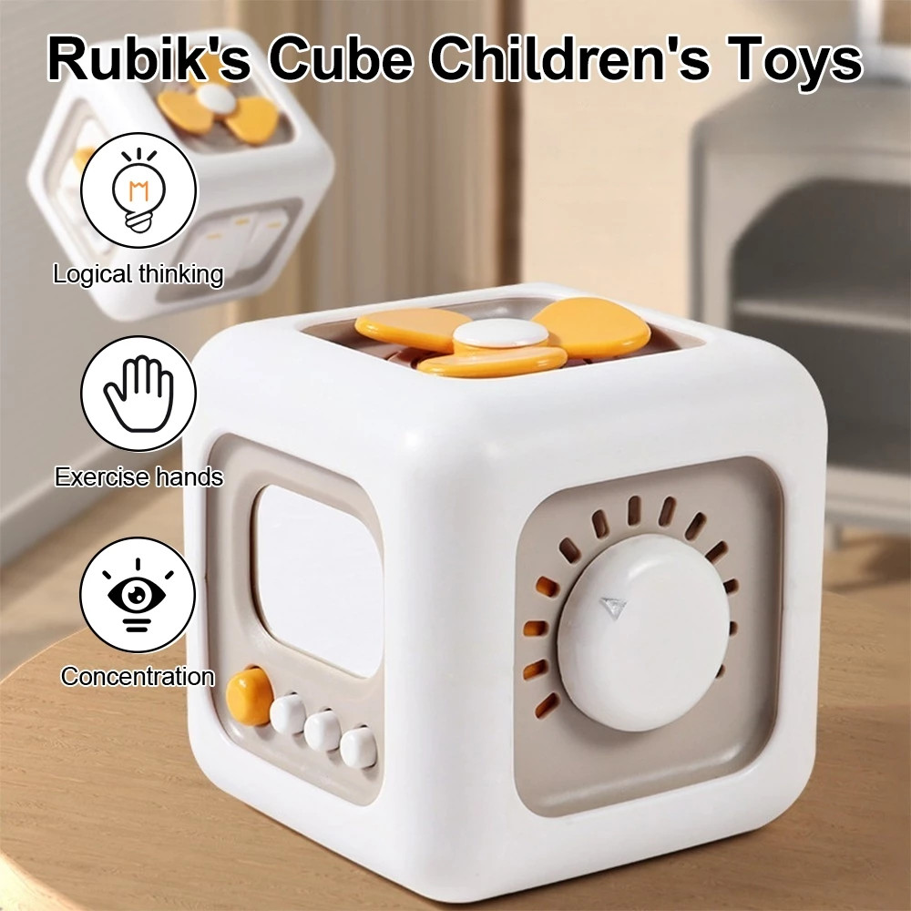 Rotary Infant Music Cube Toy Hexahedron Busy Montessori Rubik's Ball ...