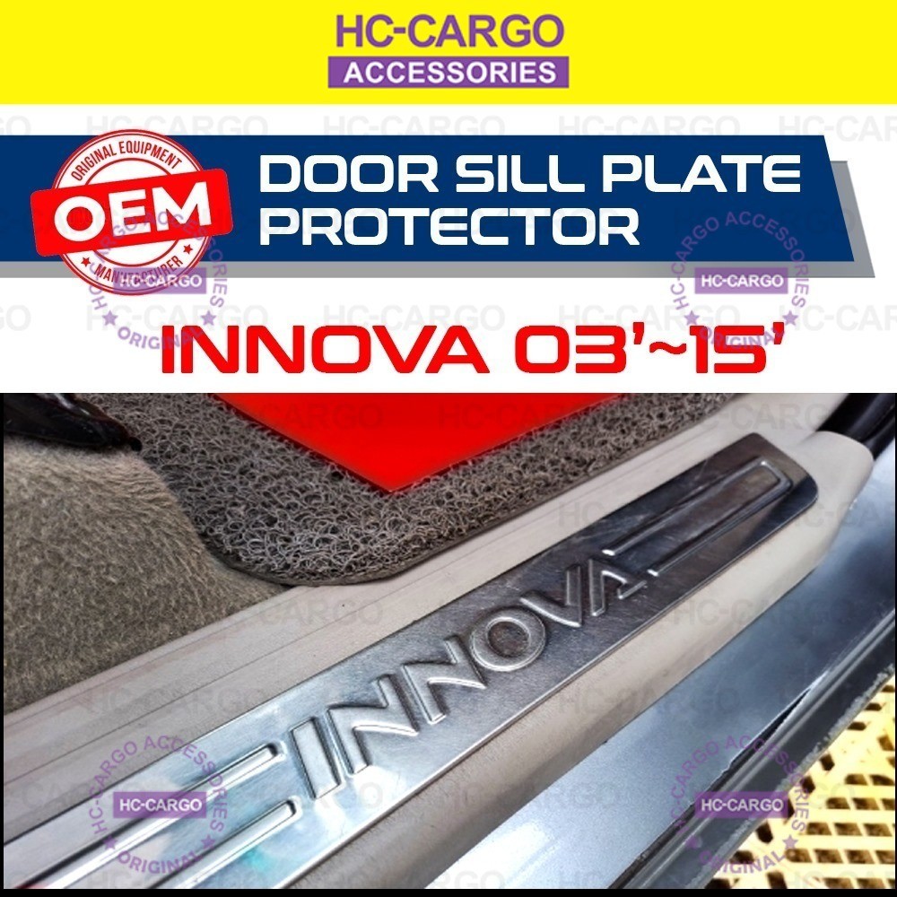 Toyota Innova 2003 - 2015 OEM Door Side Sill Protector Stainless Steel ...