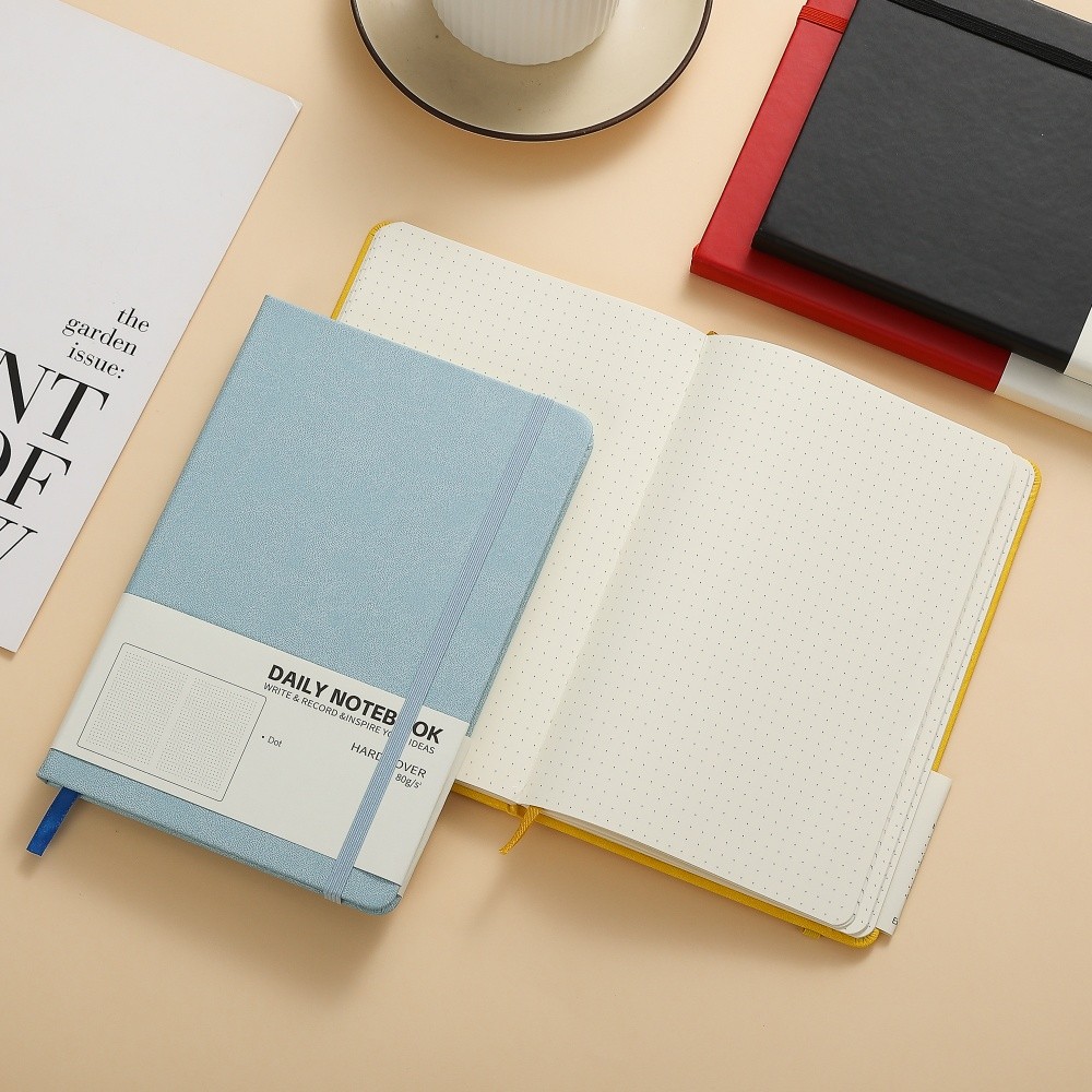 A5 Dotted Notebook with Hardcover 80 GSM Ivory Paper Dot Grid Bullet ...