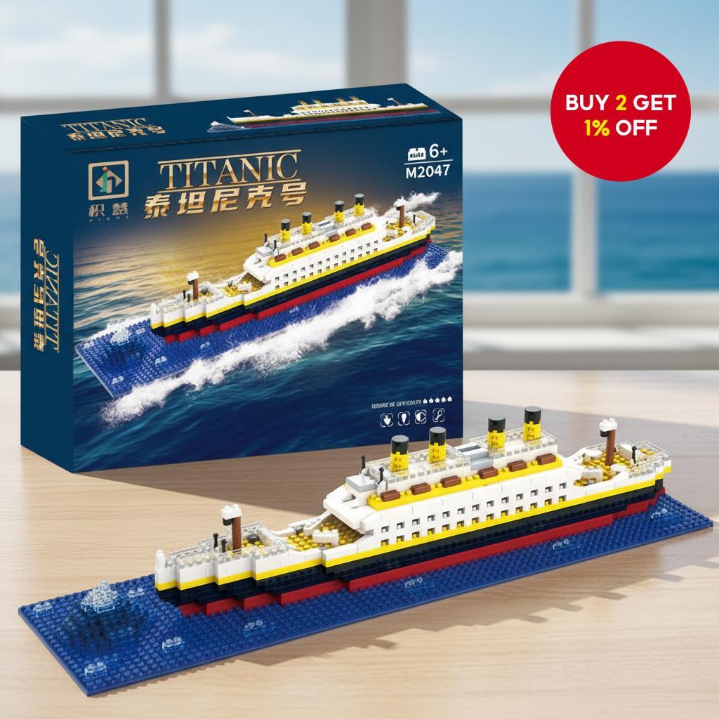 Micro-particle plastic Titanic luxury ship assembled model toy: Micro ...