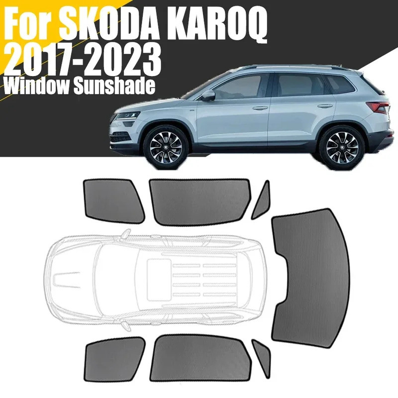 Custom Magnetic Car Window Sunshade For Skoda Karoq 2017-2023 Curtain ...