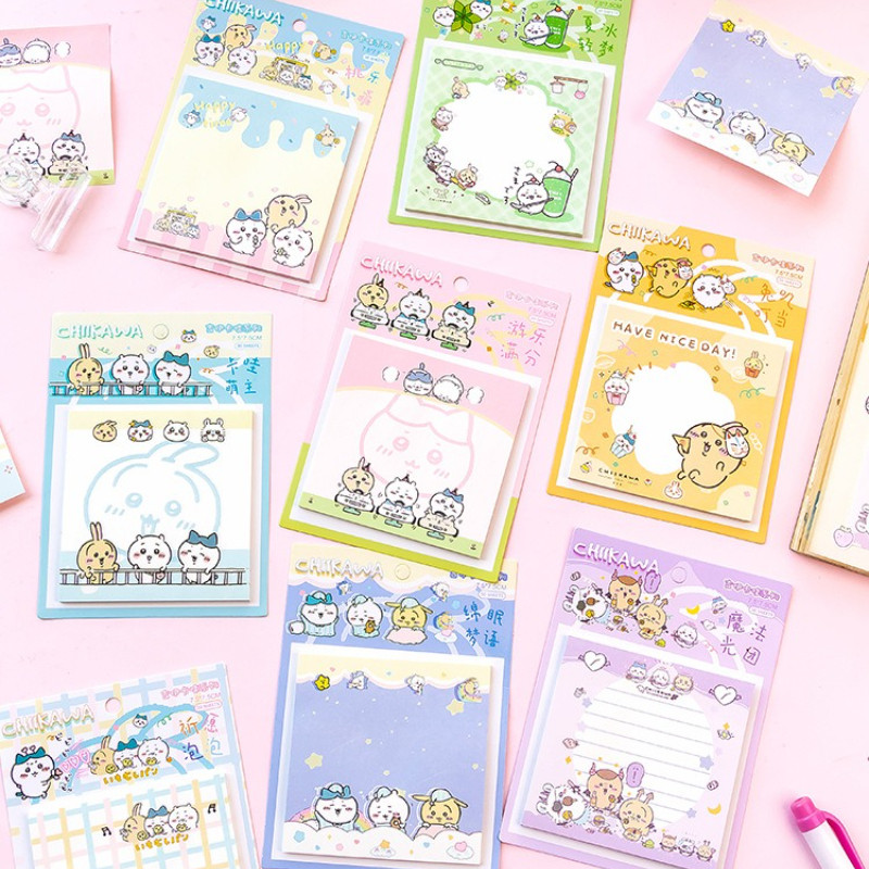 30pcs Chiikawa Square Sticky Note Hachiware Usagi Mini Memo Notes ...