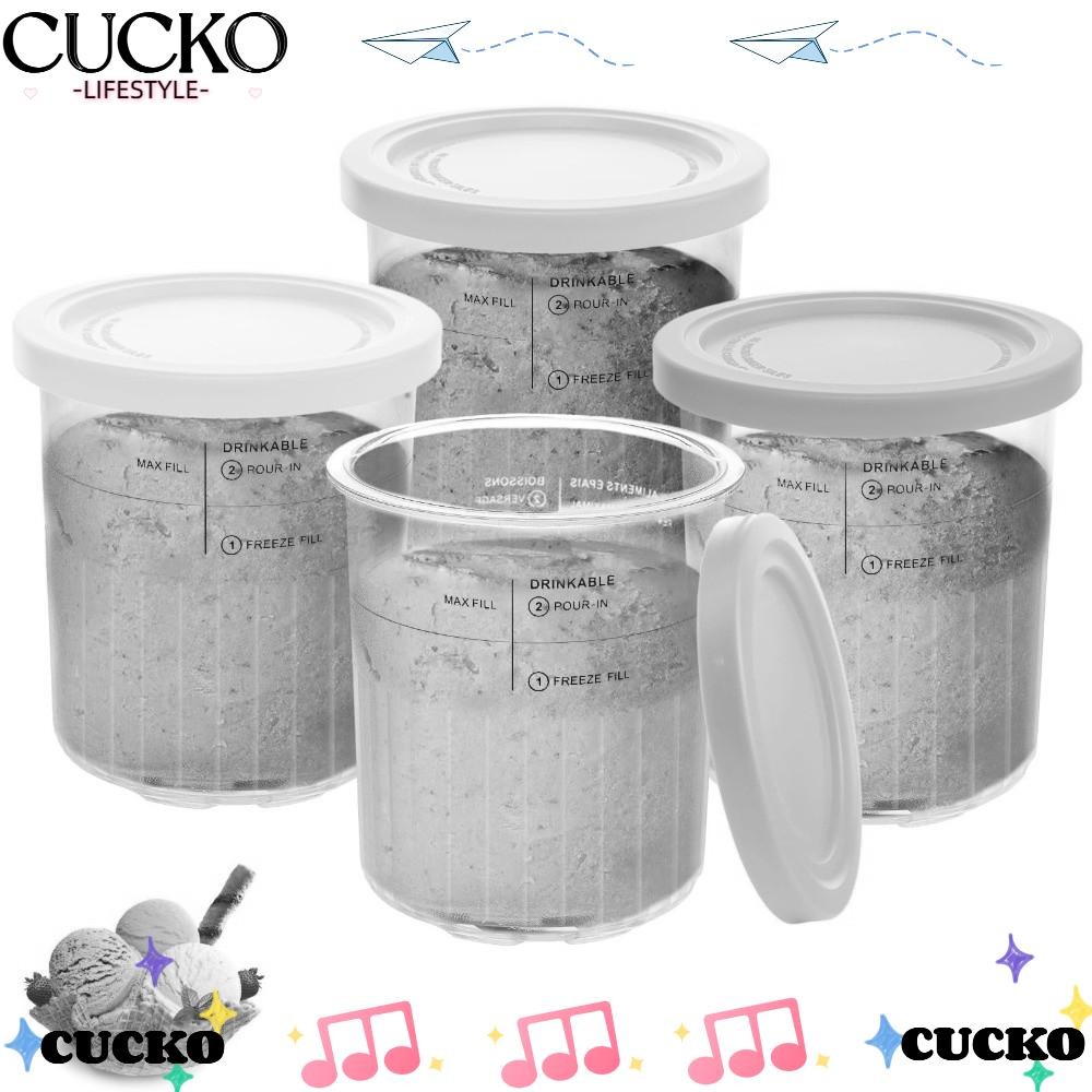 CUCKO Ice Cream Containers, Organization Leak Proof Ice Cream Pints Cup ...