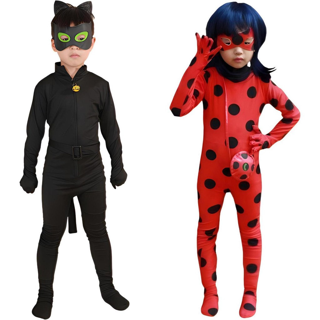 Halloween Ladybug Girl cosplay costume Black Cat Ladybug Mir Halloween ...
