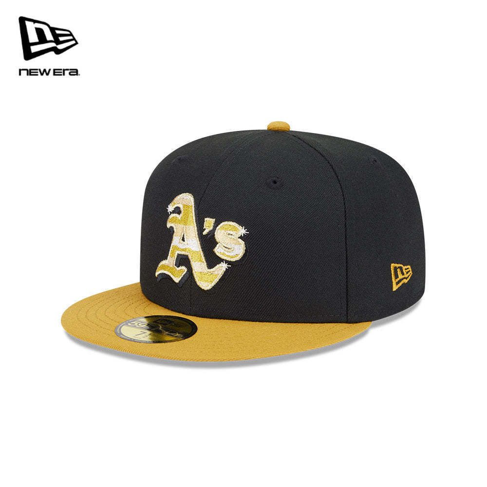New Era 59FIFTY Split Panel Oakland Athletics 59FIFTY Day Black Fitted ...