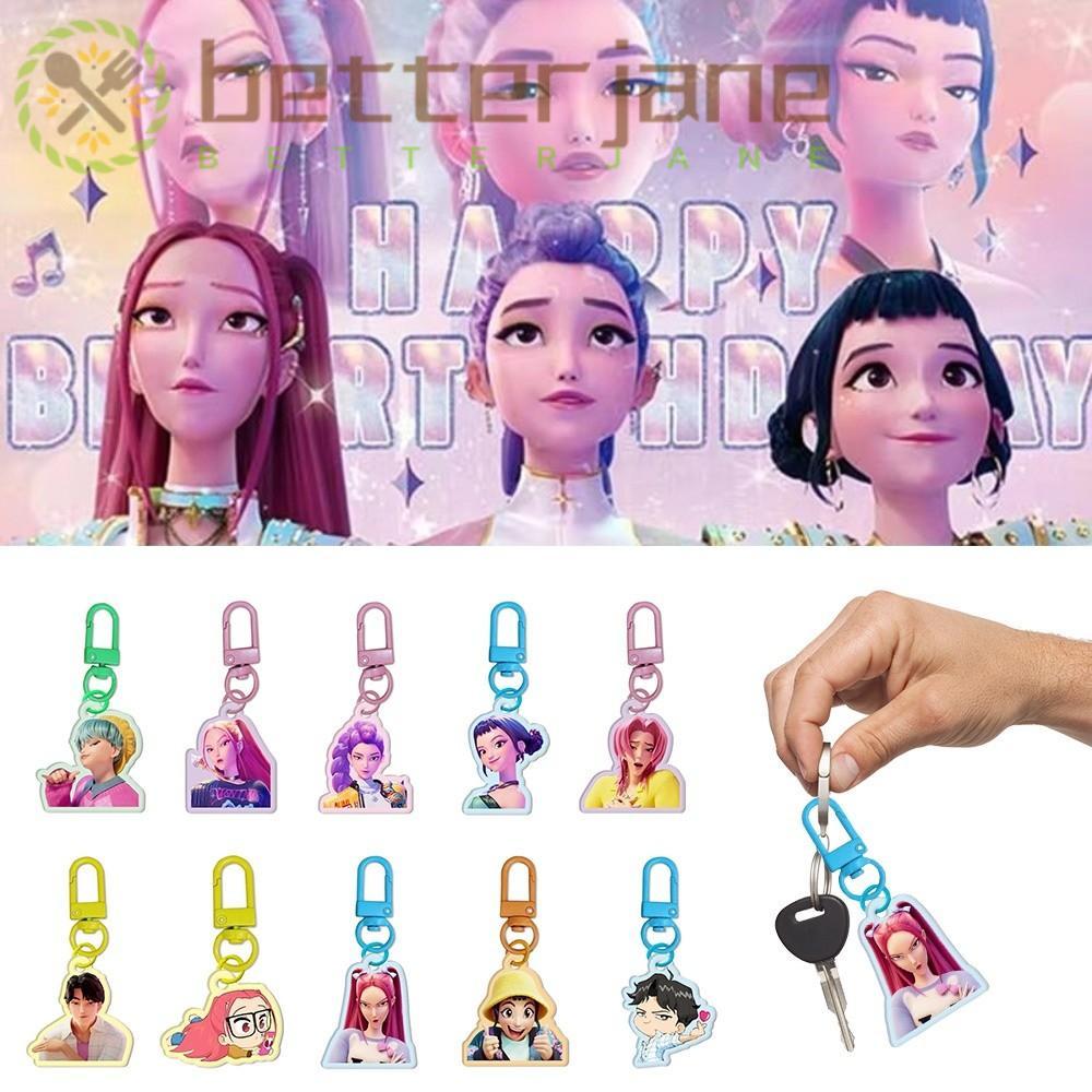 BETTER-JANE KPop Demon Hunters Key Chain, Huntrix Saja Boys Rumi Zoey ...
