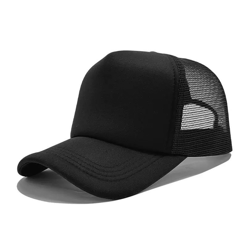 Plain Topi Jaring Hitam Trucker Snapback Caps Baseball Basic Cap Jaring ...