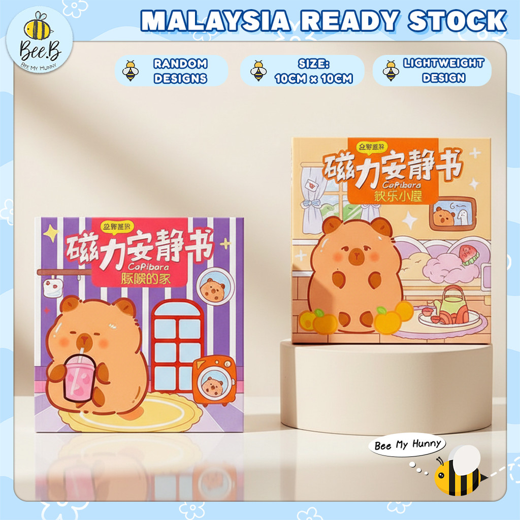 Buku Permainan Cute Capybara Quiet Book DIY Cartoon Magnetic Book Kids ...