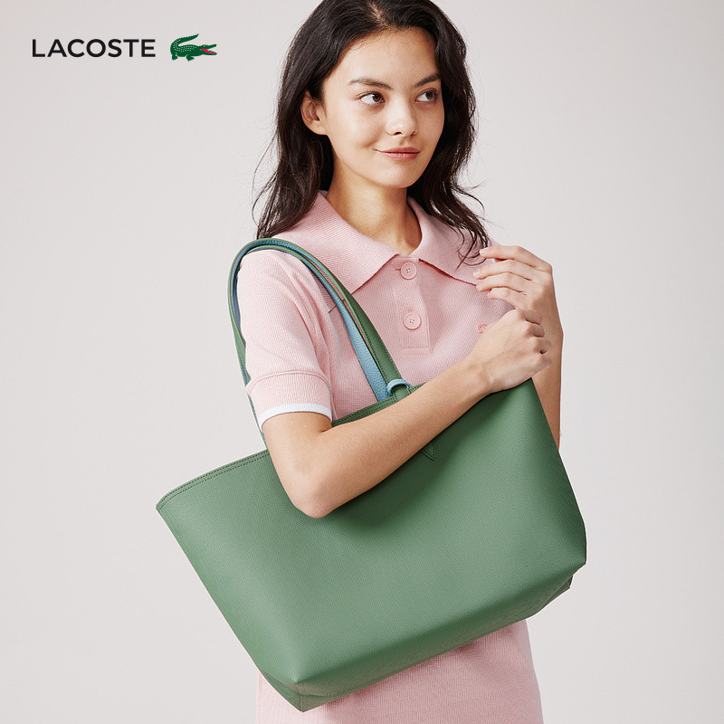LACOSTE French Crocodile Female Bag 23 Spring Summer Double-Sided Large ...