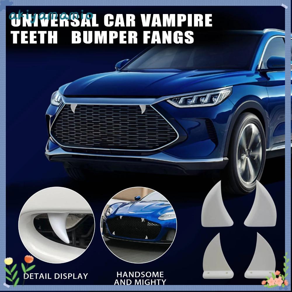 AKIYAMAMIO Car Vampire Teeth Decor, Universal Vampire Teeth Bumper ...