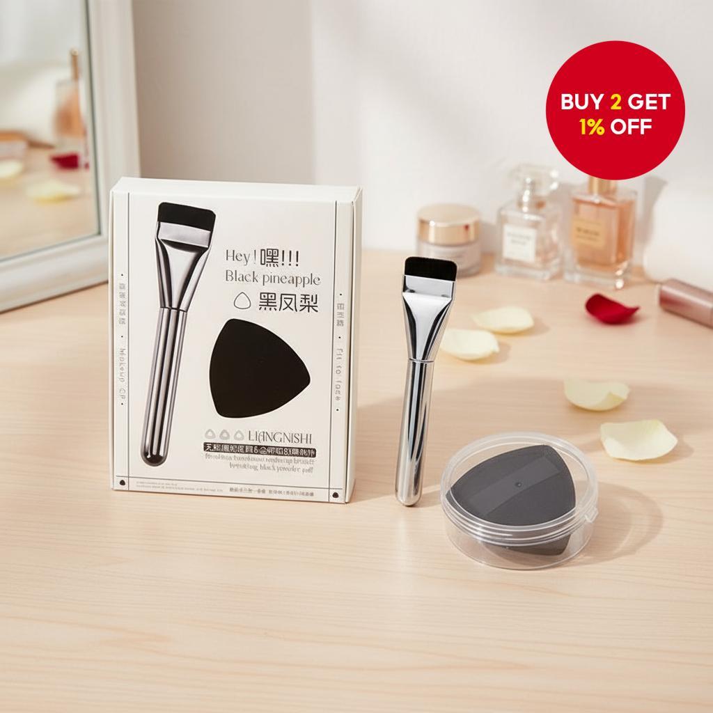 High-quality Black Pineapple Powder Puff Triangle Sponge for Makeup ...