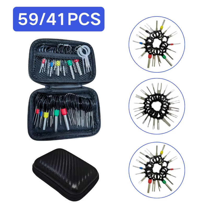 59Pcs Car Terminal Removal Kit Universal Wire Plug Connector Extractor ...