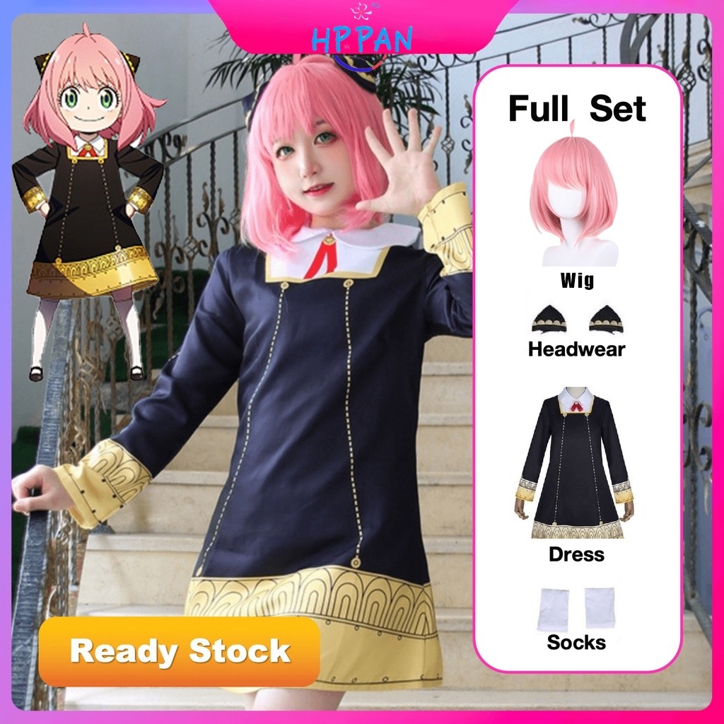 SPY X FAMILY Anime Cosplay Costume - Anya Forger Wig Set for Women ...
