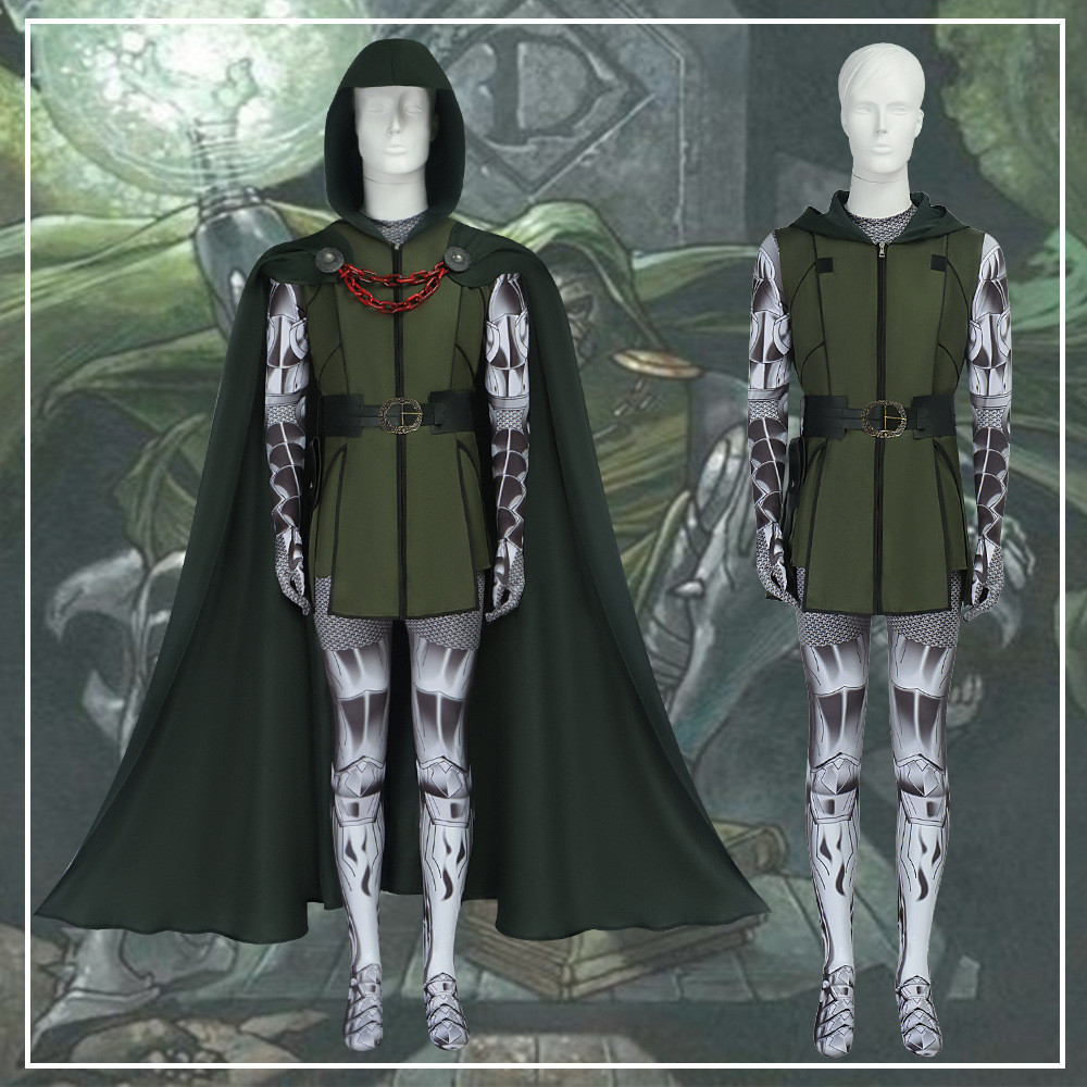 Doctor Doom Cos Clothes Halloween Jumpsuit Cloak Set Cosplay Outfit ...