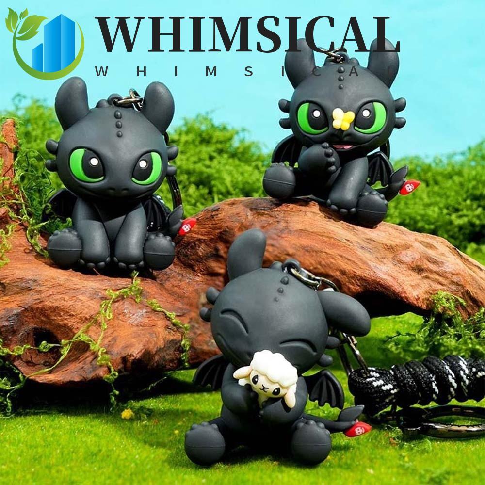 WHIMSICAL Night Fury Key Ring, Cute Plastic Toothless Key Chain ...