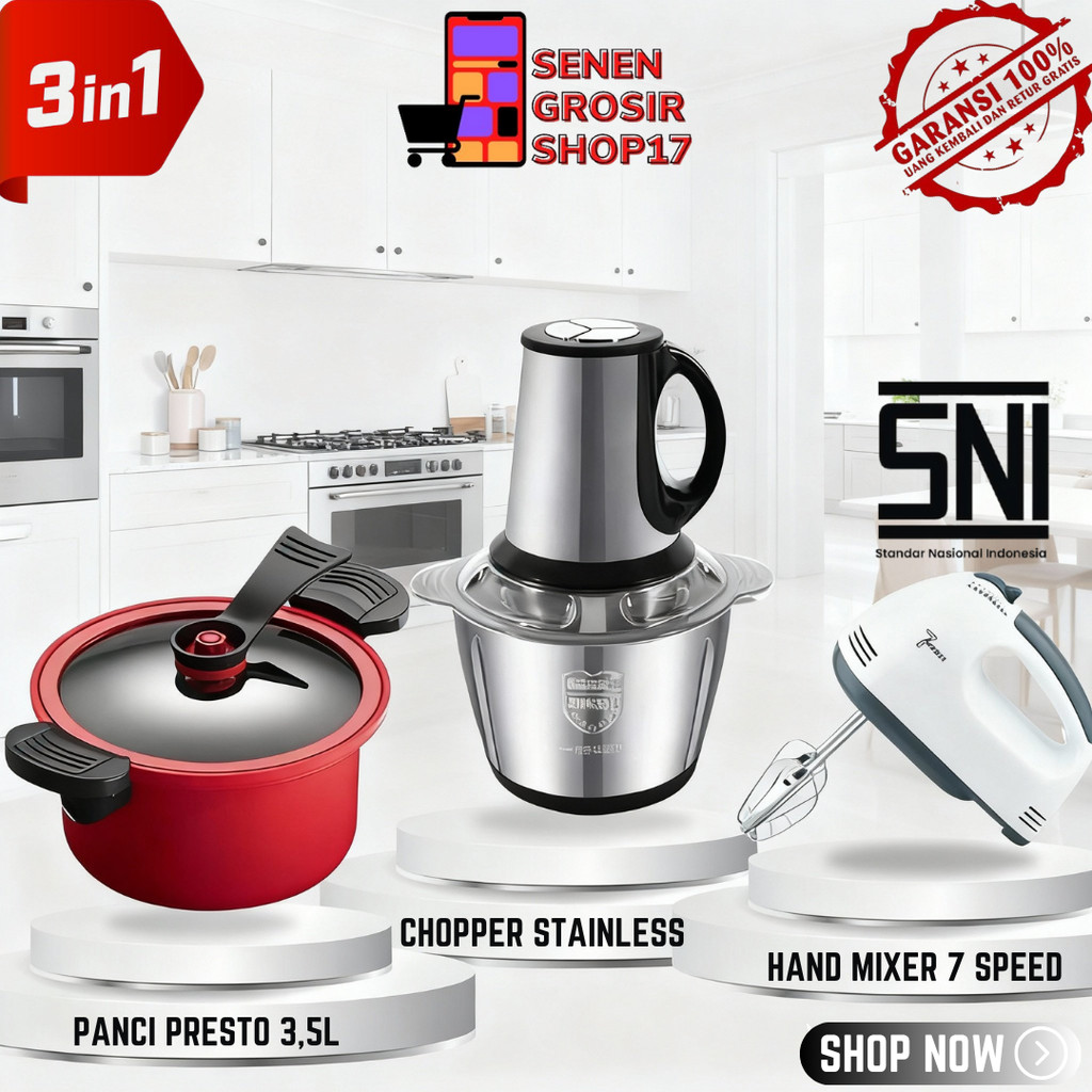 [LIVE] COMBO PRESTO 3IN1 (PRESTO, MIXER, CHOPPER) | Shopee Malaysia