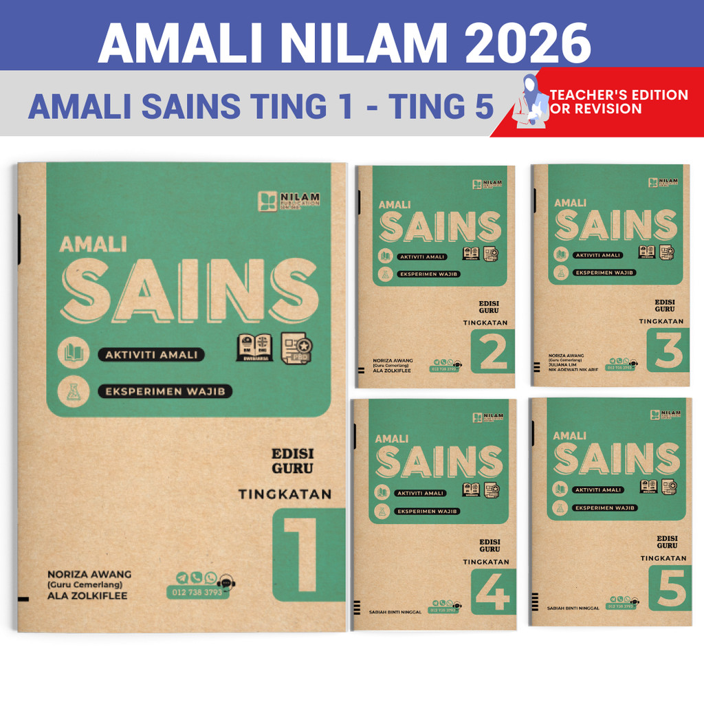 NILAM *EDISI GURU* Amali Sains Tingkatan 1 2 3 4 5 (2026) Dwibahasa ...