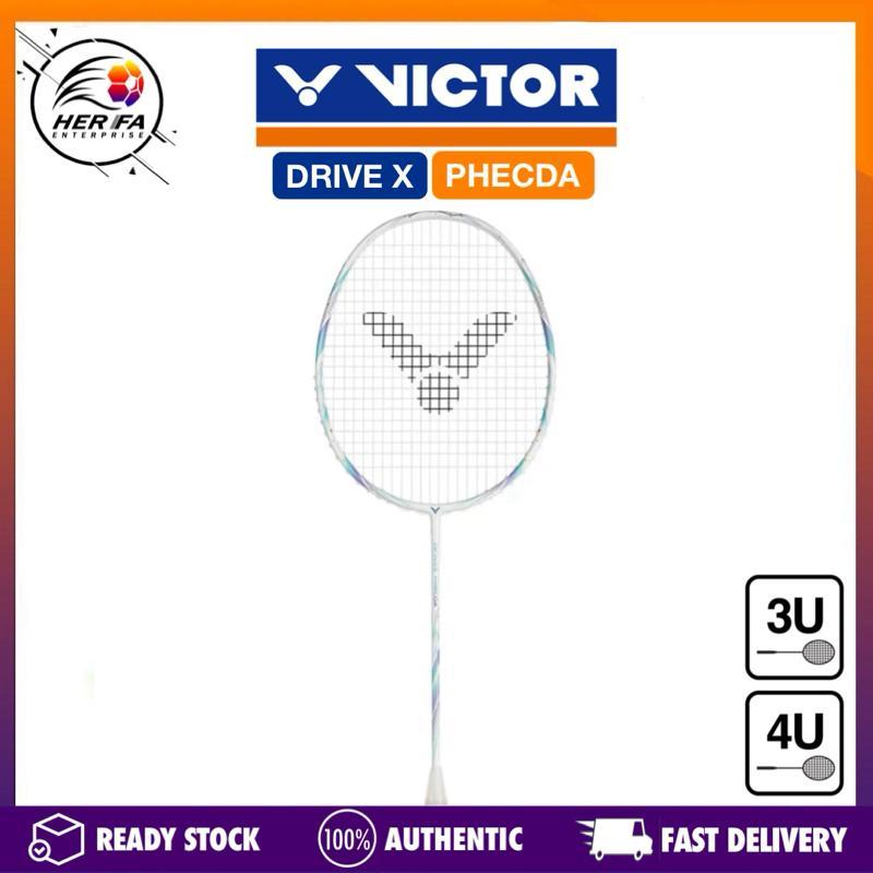 VICTOR Drive X Phecda 3U & 4U Badminton Racket FREECORE Max Tension ...