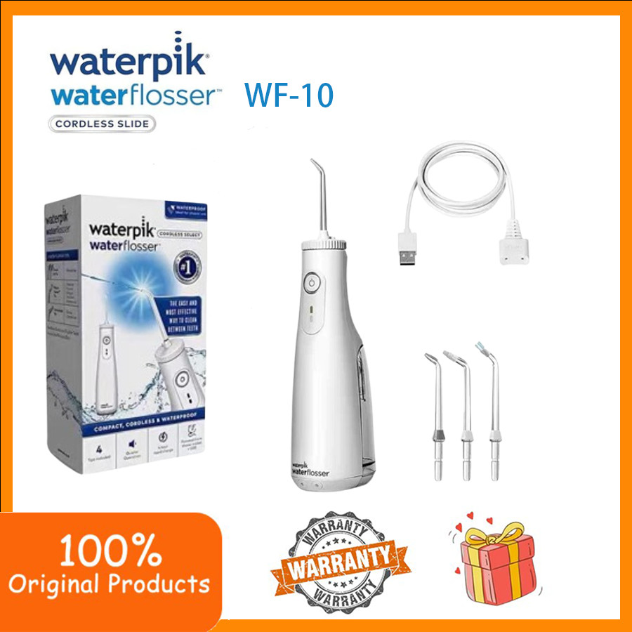 Waterpik WF-10 Portable Rechargeable Wireless Water Flosser Waterproof ...