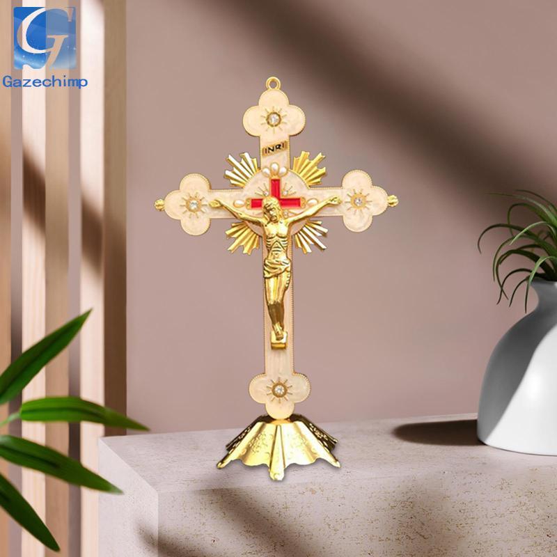 Gazechimp Standing Crucifix Catholic Collection Crucifix with Stand ...