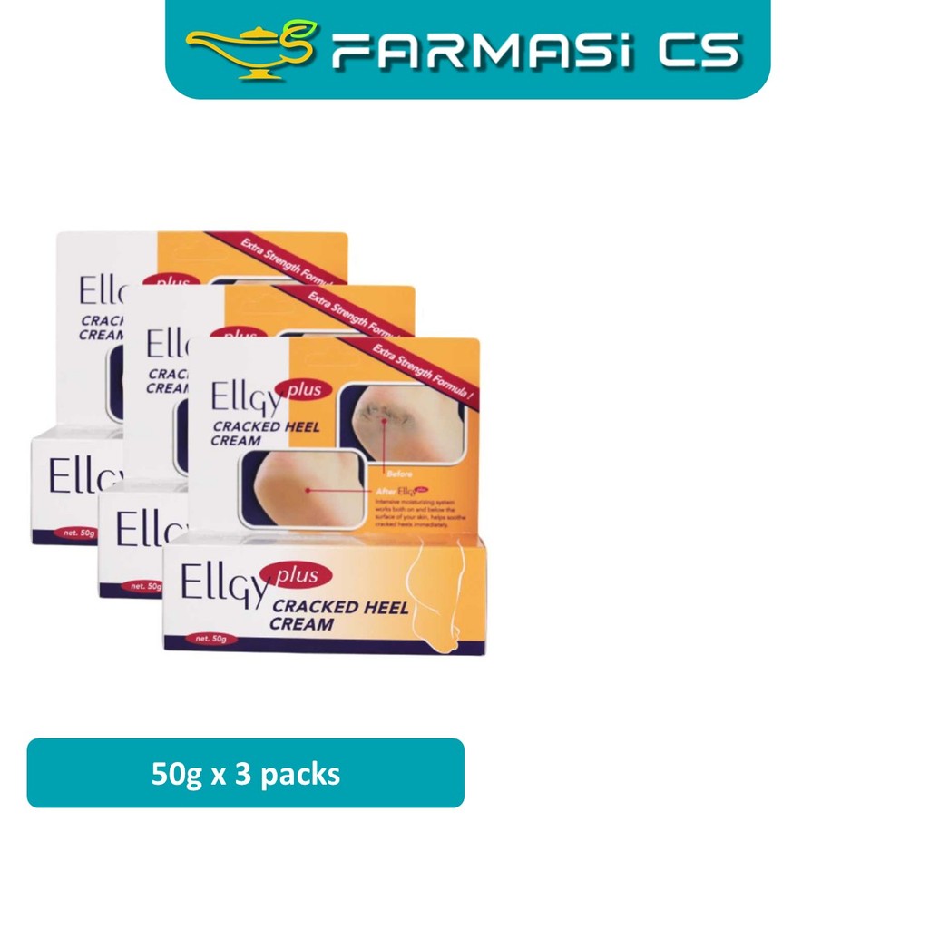 PROMO Ellgy Plus Cracked Heel Cream 50g x 3 Packs (TRIPLE) EXP:02/2029 ...