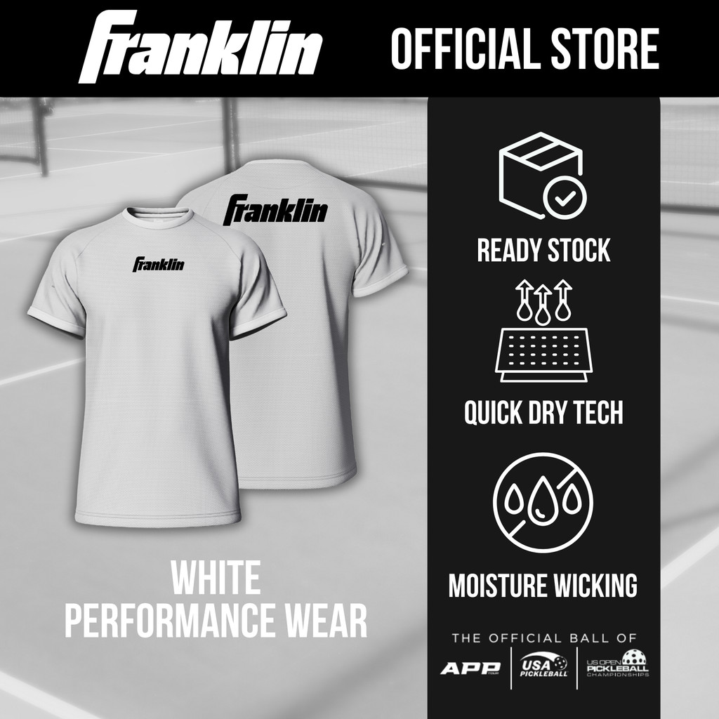 Franklin Performance Wear Sportswear White Shirt 100% Polyester ...