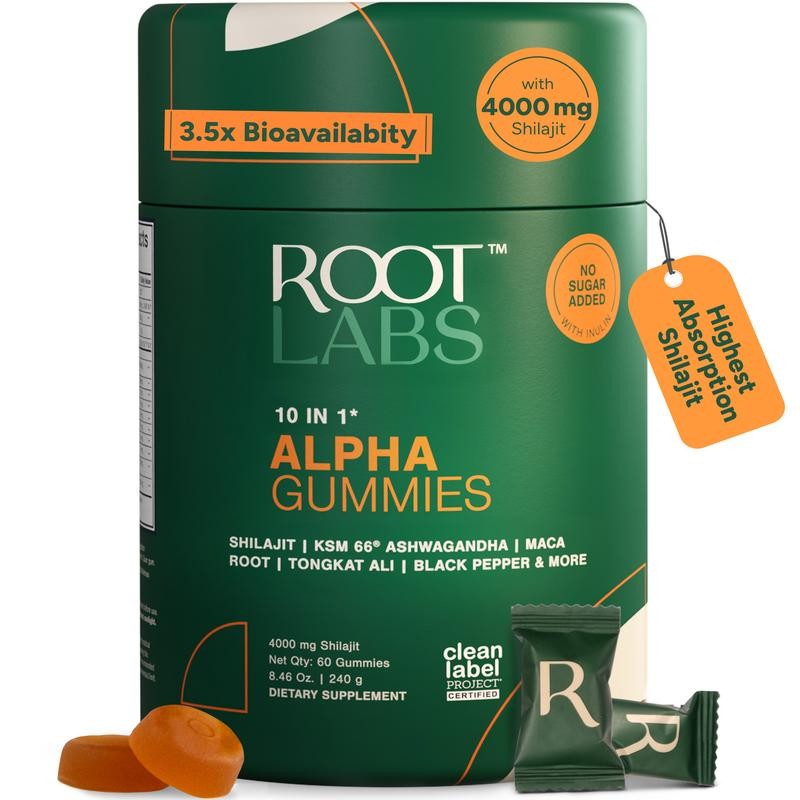 Root Labs 10-1 Alpha Gummies | 4000 mg Shilajit Himalaya Tulen | Tiada ...