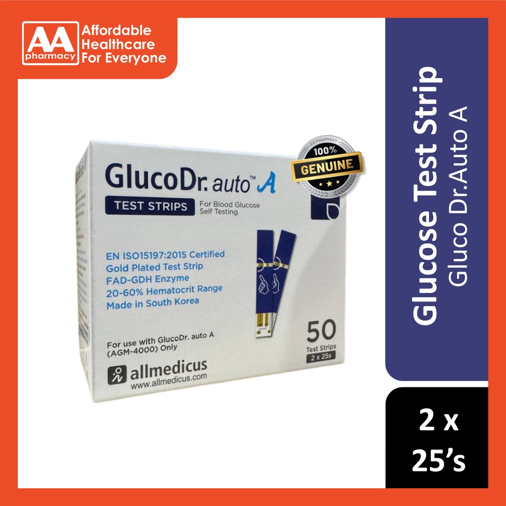 Gluco Dr.Auto A Blood Glucose Test Strips 2x25’s | Shopee Malaysia