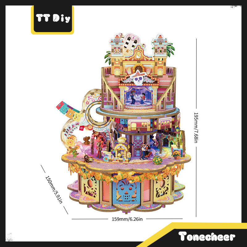 【⛳New】Tonecheer diy Music box Multi-Transmission Wooden Assembly ...
