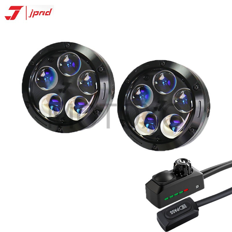 JPAD R5 spotlight motorcycle 5 beads high and low beam tangent LED ...