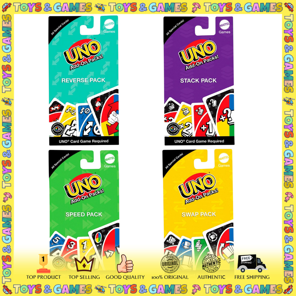 UNO 16 pcs Add-On Expansion Card Packs – Complete Set of 4 (Reverse ...