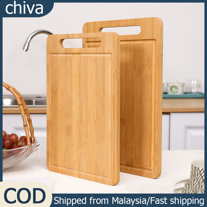 Double-face Bamboo Cutting Board Anti Mold Vertical Kitchen with Handle ...