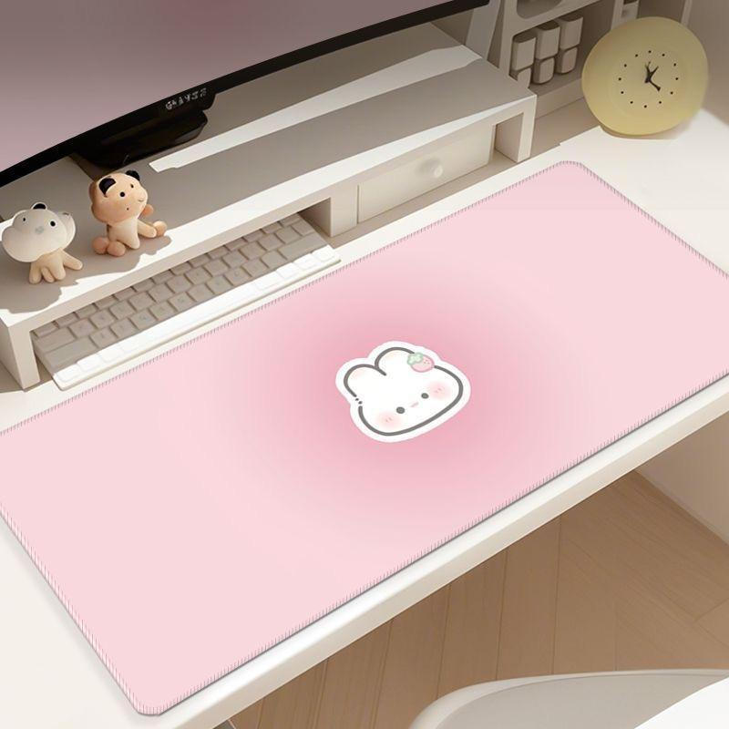 Gaming Desk Mat Cute Gradient - Minimalist Cat Portrait Large Mouse Pad ...