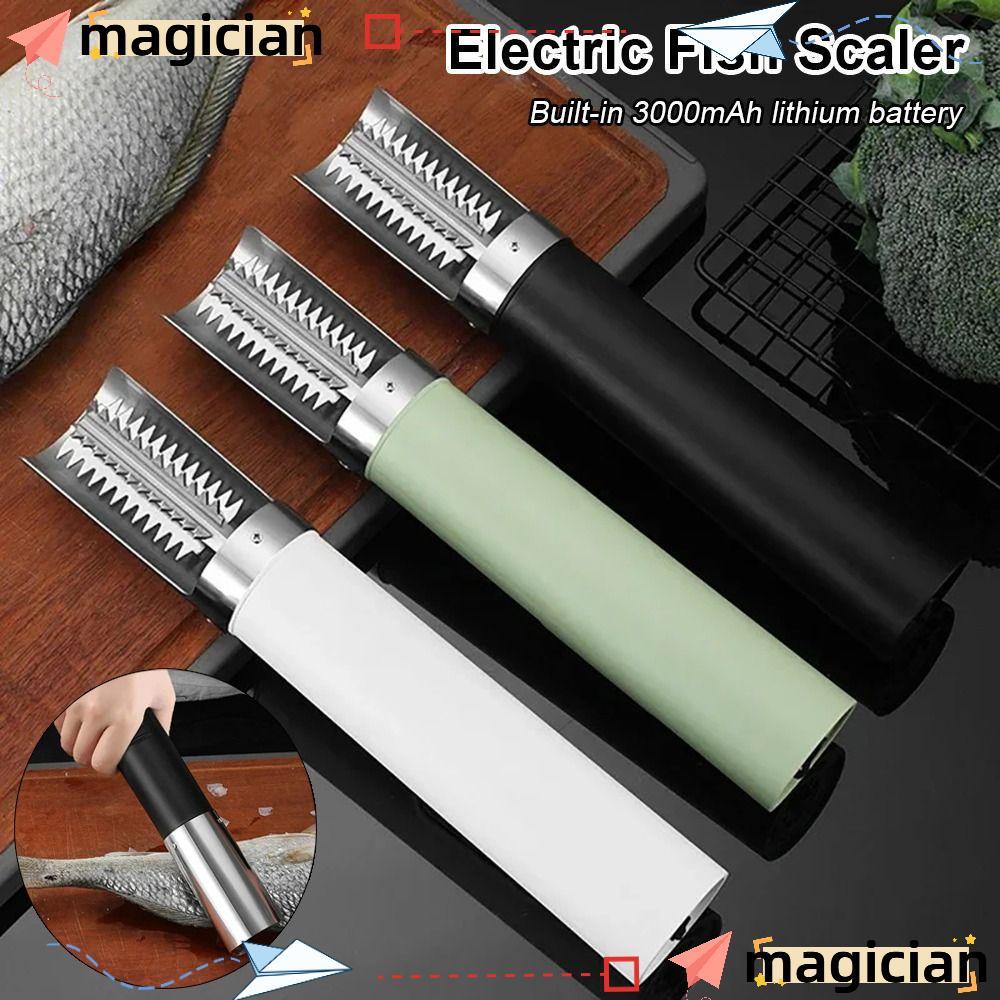 MAGICIAN 1Pcs Electric Fish Scaler, Portable Rechargeable Fish Scale ...