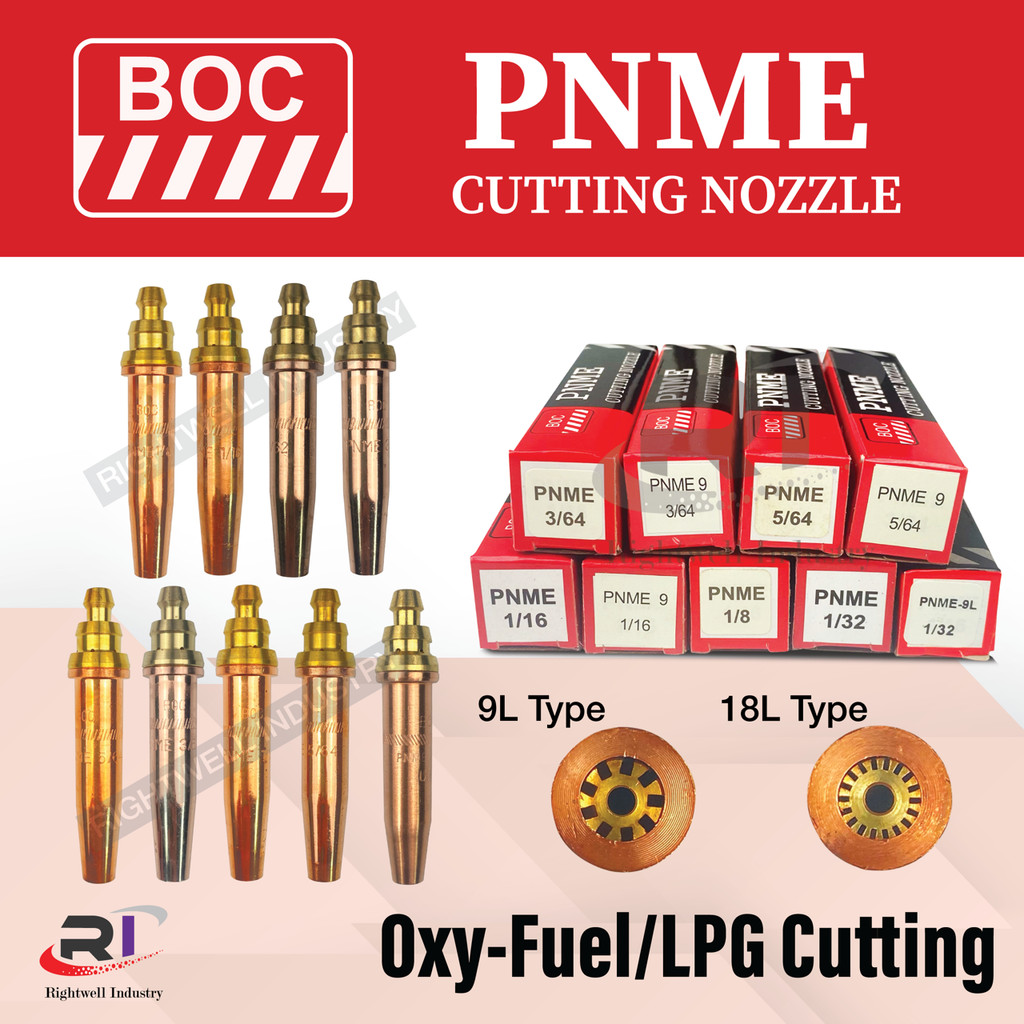 BOC PNME Cutting Nozzle for Oxy-Propane Torch – 9L / 18L, Sizes 1/32 ...