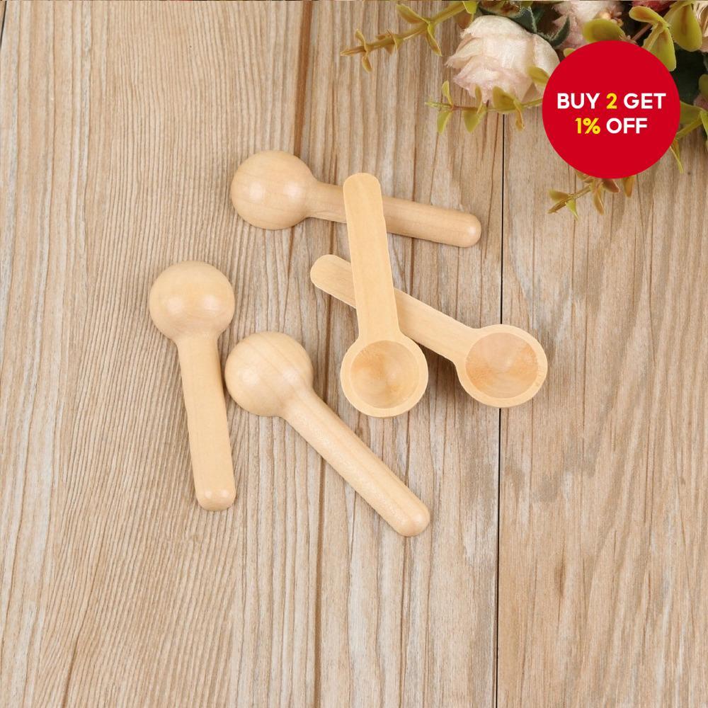New 5pcs Small Wooden Spoons for Salt, Spice Jars, Seasoning, Honey ...