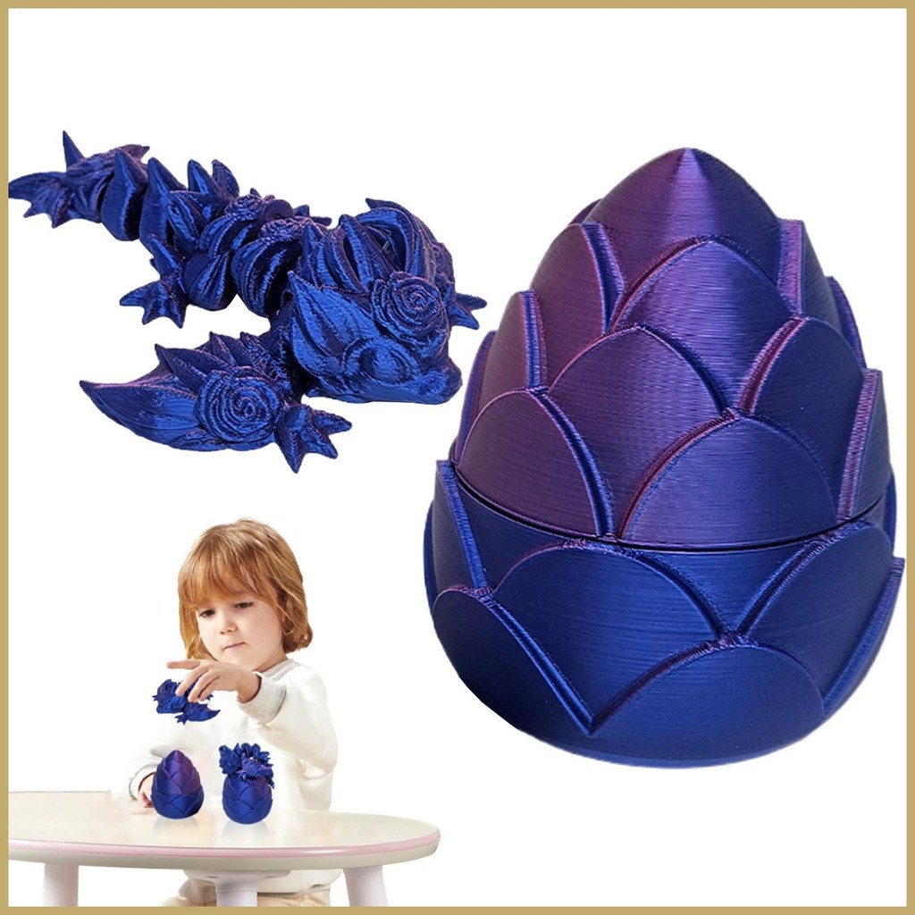 Dragon Egg Fidget Toy 3D Printed Executive Desk Articulated Dragon ...