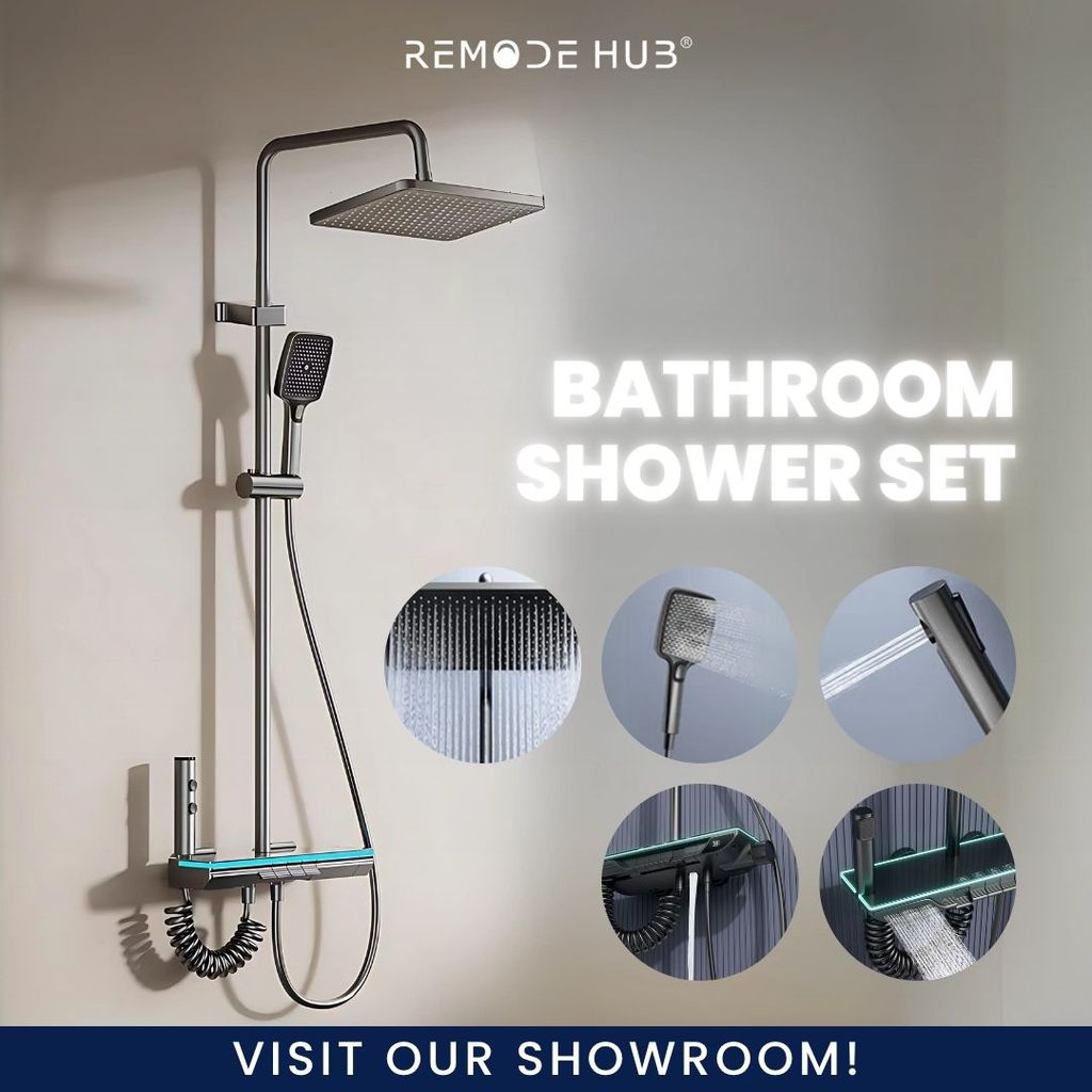 Shower Set with Digital Display. Rainfall Shower. 4 IN 1 Shower Set ...