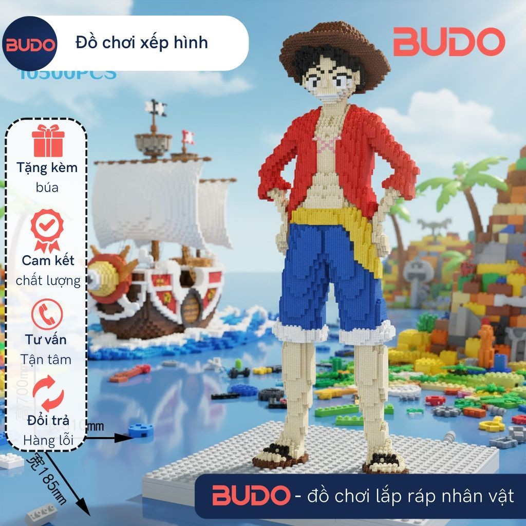 70cm assembled nanoblock pirate model luffy chopper Large toy bear ...
