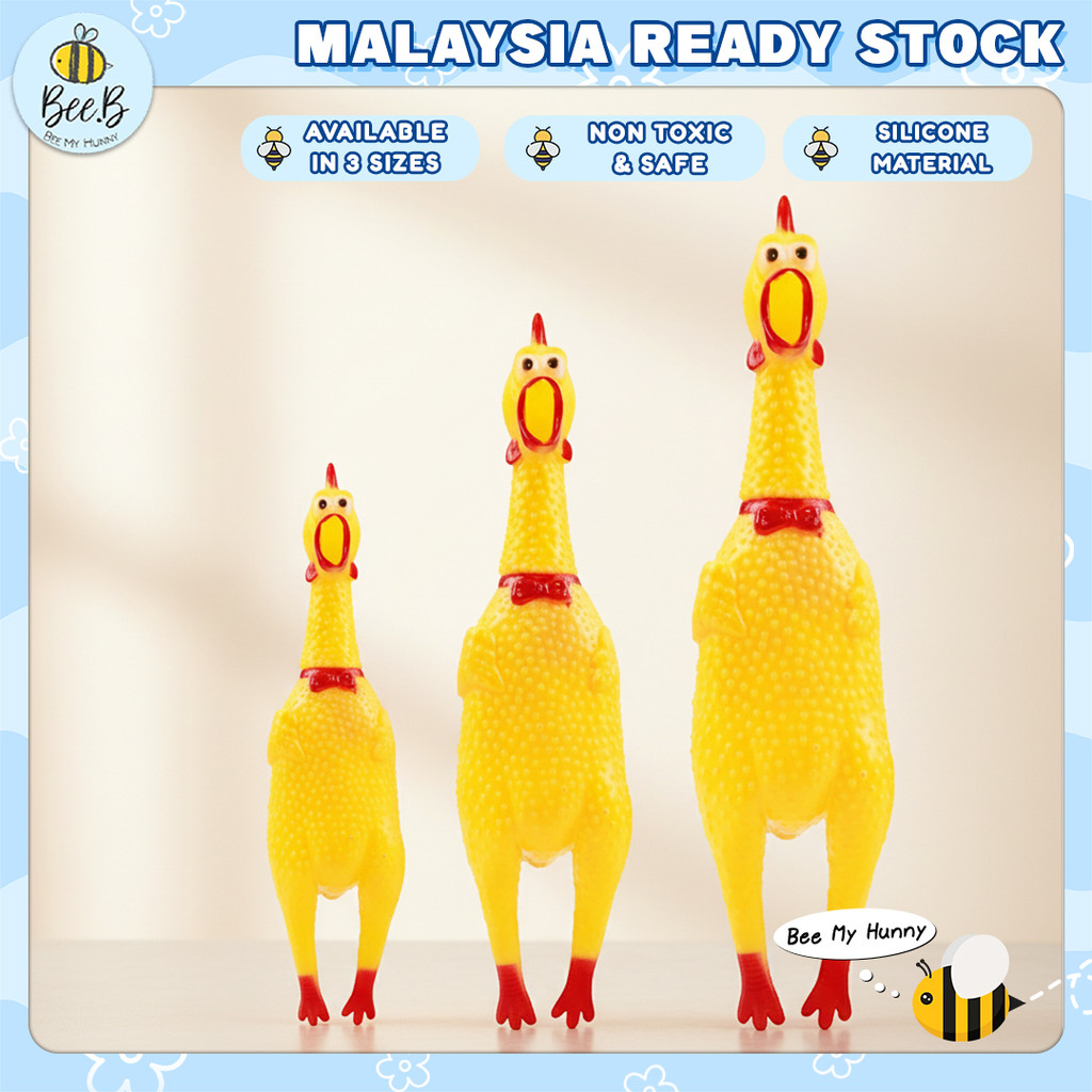 Ayam Menjerit Funny Rubber Screaming Chicken Toys Rooster Sound Toy ...