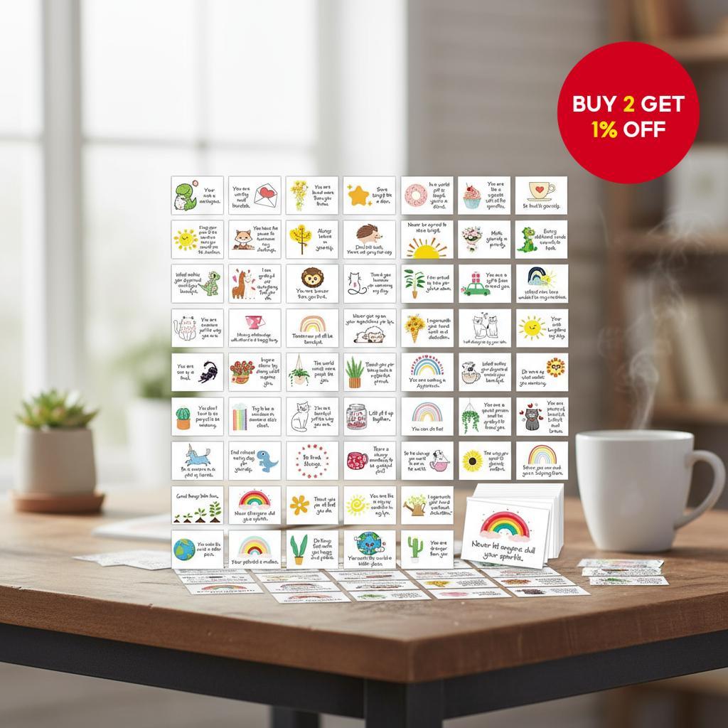60-piece Motivational Affirmation Cards with Uplifting Messages for ...
