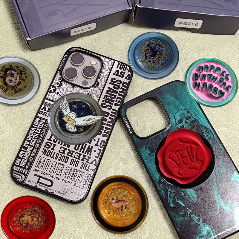 magsafe popsocket magnetic popsocket Harry Potter Series Fire Lacquer Magnetic Bracket Silicone ...