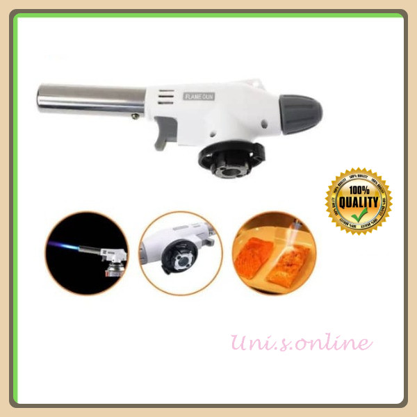Portable Butane Gas Torch Metal Flame Gun Flaming Thrower Camping ...