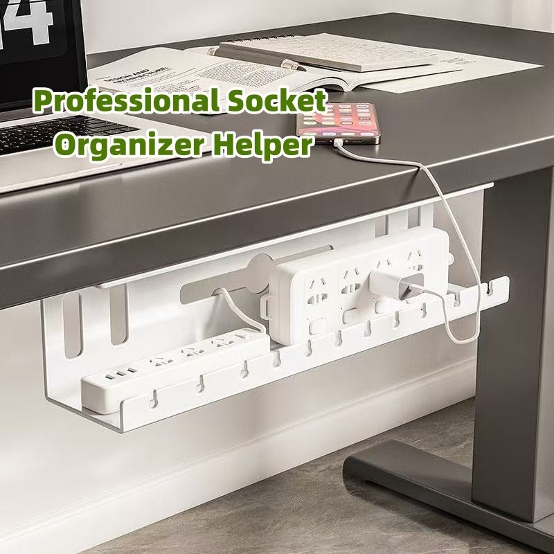Under Desk Wide Cable Management Tray Felt Cord Organizer with Adhesive ...